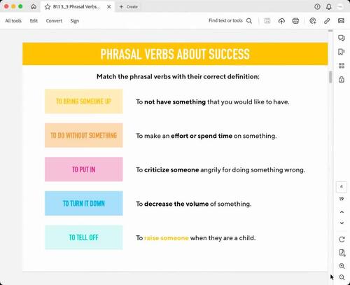 ESL Intermediate Lesson: Learn Some Common Phrasal Verbs about Success