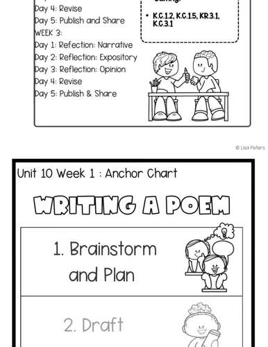 Kindergarten Writing Unit 10 | Benchmark Aligned Lessons | Print & Go ...