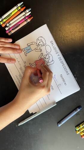 Spanish Greetings and Farewells Foldable Activity Saludos y Despedidas