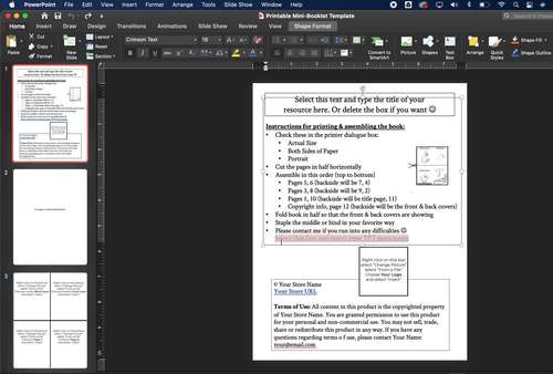 Template - Create Your Own Mini-Book by Acorn Place Books | TPT