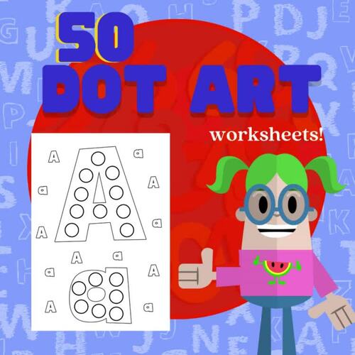 50 Dot Art Skills Alphabet, Numbers, and MORE for Preschool and ...