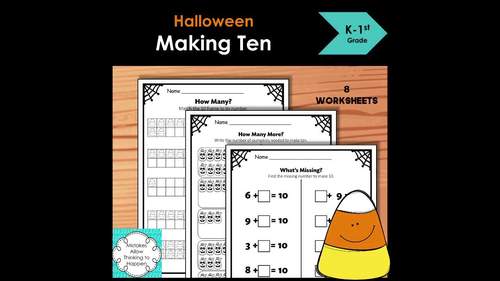 Halloween Making Ten worksheets by Mistakes Allow Thinking to Happen