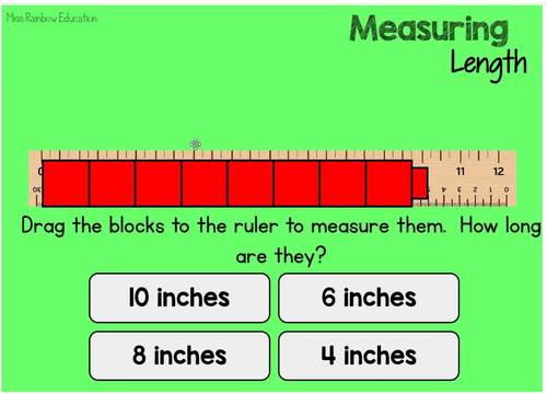 Measuring Length (inches) - Boom Cards by Boom Cards by Miss Rainbow ...