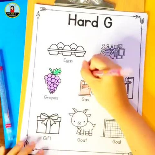Soft and Hard C & G Coloring Pages by The Joy in Teaching | TPT
