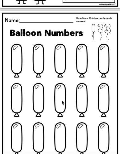 Numbers to 5 Math Practice Pack | Tracing, Counting, & Five Frame ...
