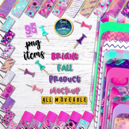 Bright Fall Product Mockup| Autumn Paper Mock Up Product Images for TpT ...
