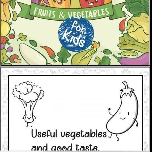 Vegetables and Fruits Coloring Book for Kids: Easy and Fun Educational ...