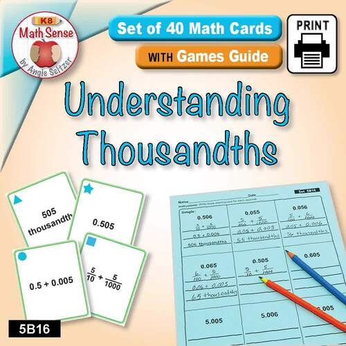5th Grade Math Sense 14 Card Games & Activities Bundle | Print & PPT ...