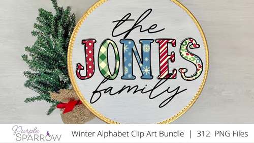 Winter Alphabet Clip Art Bundle | 312 PNG Files! by Purple Sparrow