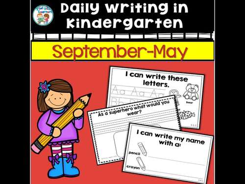 Kindergarten Writing Prompts or Journal | August to May by Pint Size ...