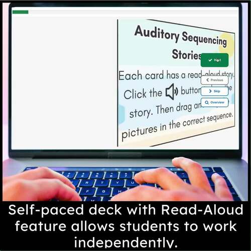 Auditory Memory - Sequencing - Summer Theme Stories - Boom Cards