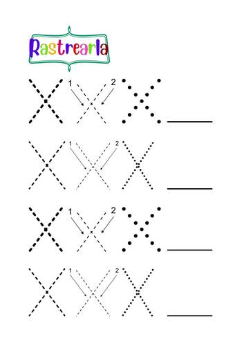 Plan de estudios para niños pequeños | Actividades con la letra "X"