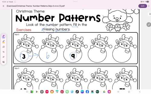 Christmas Skip Counting Number Patterns by I'm Maysa | TPT