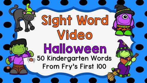 Sight Word Practice Video, Kindergarten, Halloween by Teaching with Ms Toni