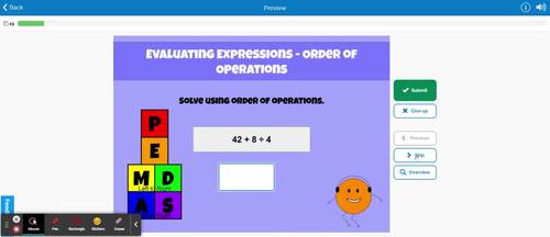 5th Grade/5.OA.1 - Evaluating Expressions/Order of Operations Boom Card ...