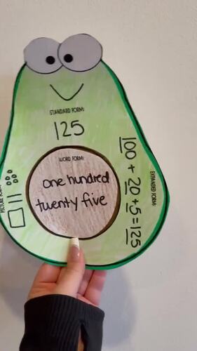 Math Place Value Craft by The Teaching Diva Corner | TPT