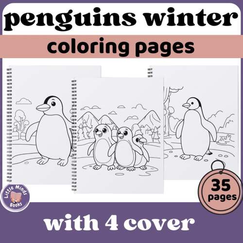 penguins winter coloring pages - 35 Editable Winter activities - with 4 ...