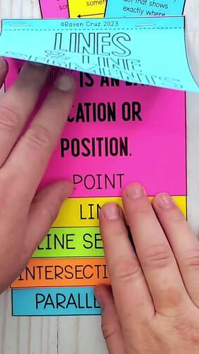 Lines and Line Segments Geometry Flip Book by Raven R Cruz | TPT