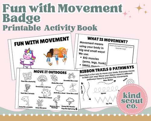 Fun with Movement Daisy Badge Patch Activities | Girl Scout Patch Booklet