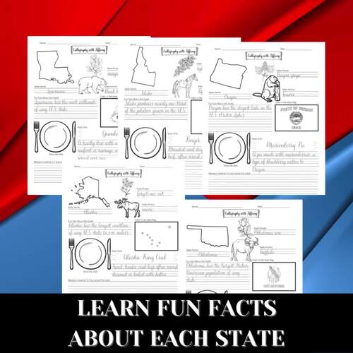 FUN FACTS ABOUT USA STATES AND TERRITORIES | Educational Cursive ...