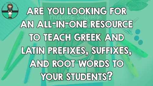 5th-6th Grade Greek & Latin Roots, Prefixes, and Suffixes Activities Set 6