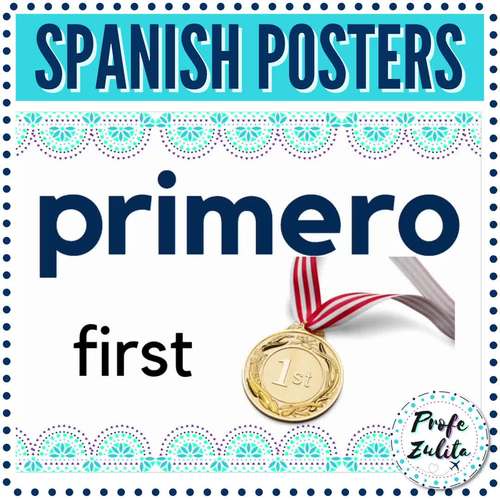 Spanish Transition Words Posters Writing Vocabulary Word Wall Set 1