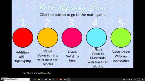 Interactive Whiteboard Game Second Grade Math Mystery Boxes | TPT
