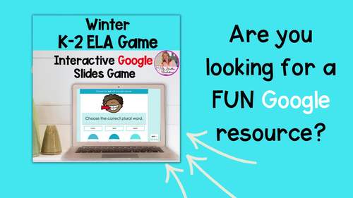 January K-2 ELA Google Slides Game Literacy Activity Winter Themed