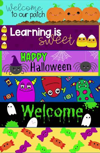 Halloween Google Classroom animated headers banners (set 2) | TpT