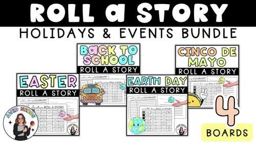 Roll a Story Holidays & Events Bundle | Narrative Writing Prompts ...