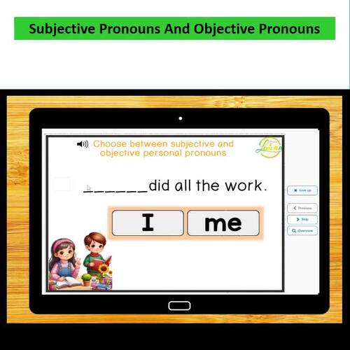 Subject And Object Pronouns Boom Cards | Digital Resource by Limes and ...