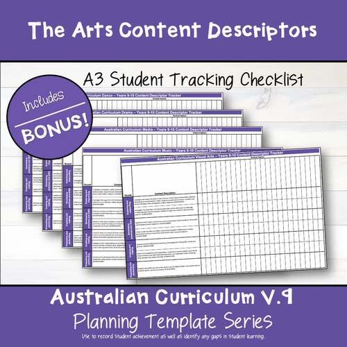 V9 Australian Curriculum THE ARTS Content Descriptor Overviews - Years 9-10