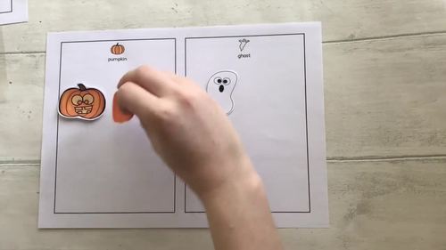 Halloween Character Sorting Pages by Teaching Autism | TPT