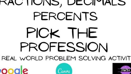 Fractions, Decimals & Percents | Pick the Profession | Middle School Math