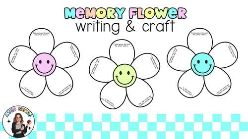 ELA End of The Year Writing Craft Activity- Memories Flower for ...