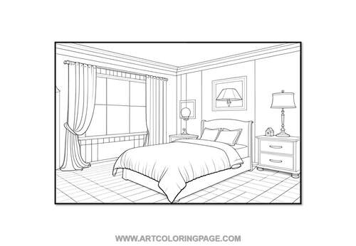 Explore Your Creativity with Bedroom Coloring Pages Vol 3 by Art ...