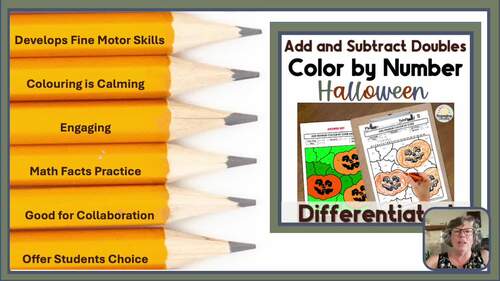 Halloween Differentiated Doubles Addition & Subtraction Within 20 Color ...
