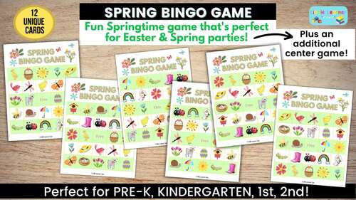 Spring / Easter Bingo Game for Kids by Little Learner Zone | TPT