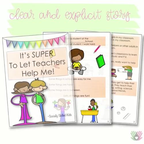 Accepting Help - Social Skills Story & Activities for K-2nd - Perfectionism