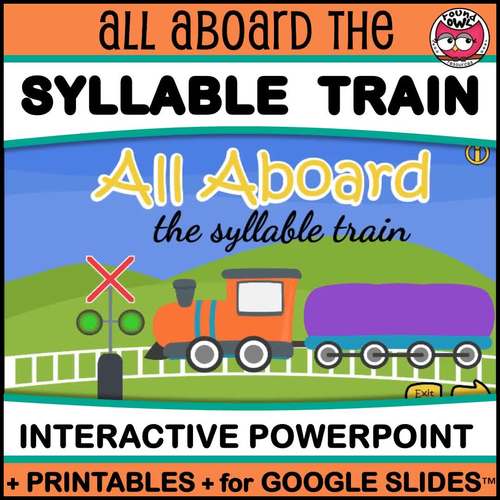 Syllables introduction: syllable train by Round Owl Resources | TPT