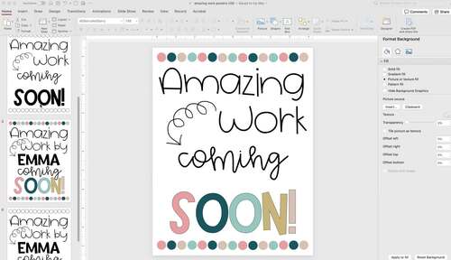 Boho Classroom Decor Amazing Work Coming Soon Posters - Editable Black ...