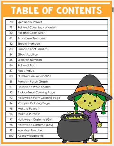 October NO PREP Printables Packet - Halloween/Autumn - First Grade