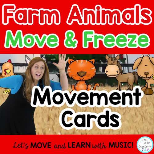 Farm Animal Movement Task and Action Cards, Brain Break Activity ...