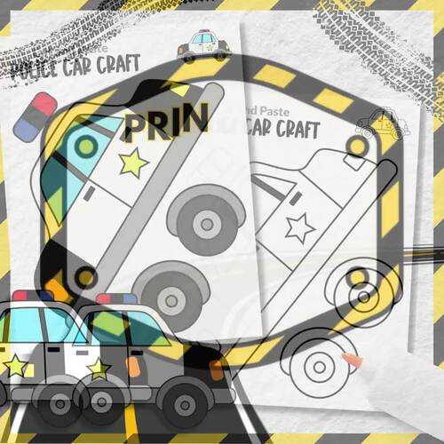 Printable Preschool Police Car Craft | Instant Download | Police Car ...