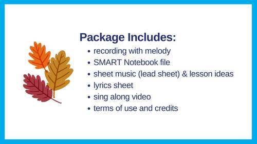 Fall Song - EASY Autumn Round - Unison or 2-Part Round for Fall Program