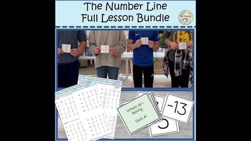 Number Line Lesson Bundle Games Hands on Materials Fractions Integers