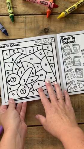 Back to School Activities Busy Book - Printables Math & Literacy