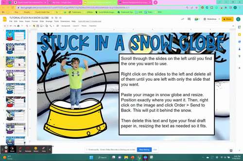 Stuck in a Snow Globe Digital Writing Activity | Google Slides | TPT