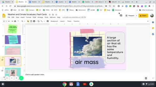 Weather and Climate Word Wall and Digital Flashcard Bundle NGSS Earth ...
