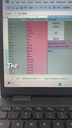 Homework Tracker- Assignment Tracker - Fully Editable - Auto populate